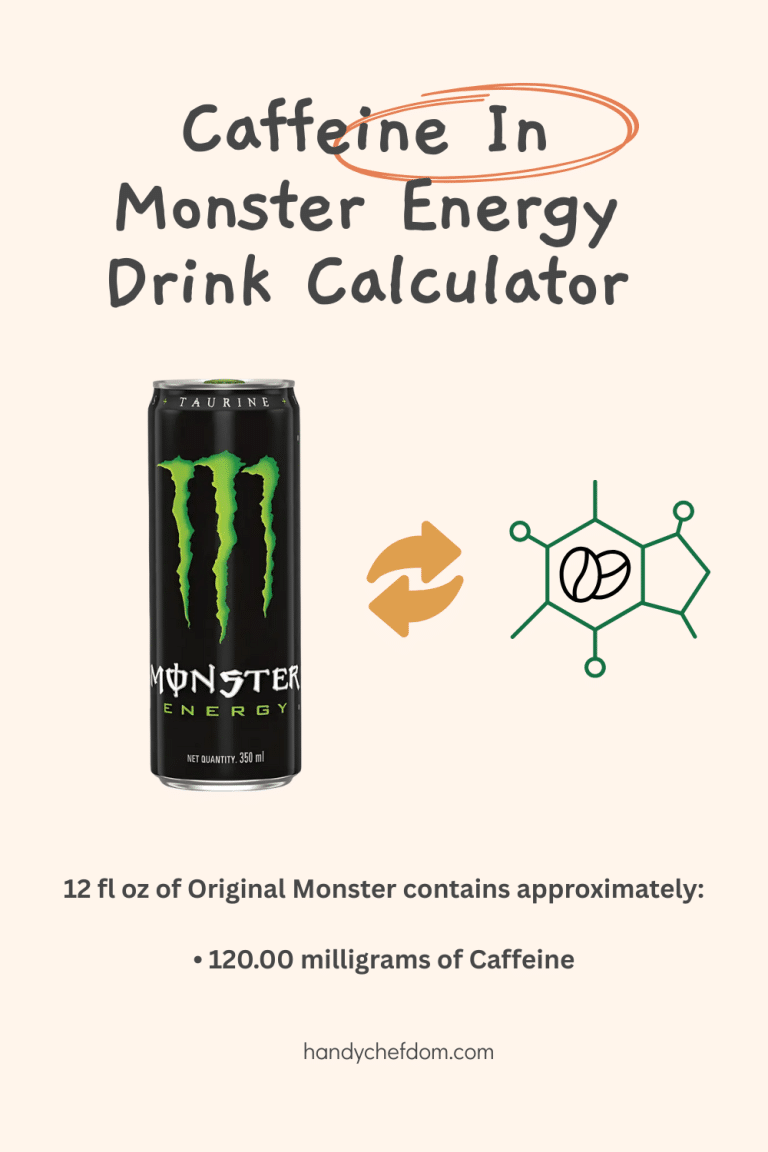 Caffeine In Monster Energy Drink Calculator - Handy Chefdom