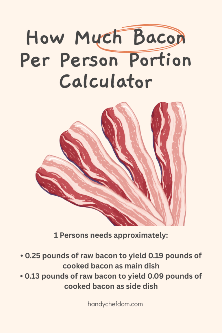How Much Bacon Per Person Portion Calculator - Handy Chefdom