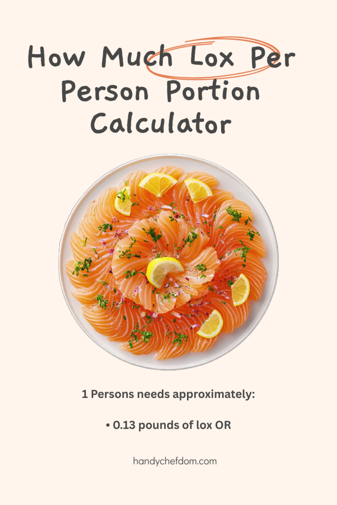 How Much Lox Per Person Portion Calculator - Handy Chefdom