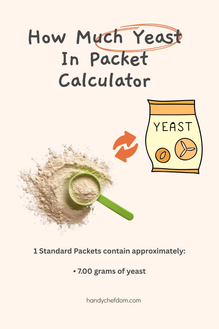 How Much Yeast In Packet Calculator - Handy Chefdom