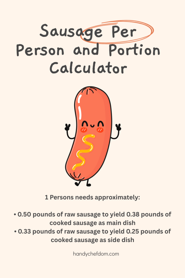 Sausage Per Person and Portion Calculator - Handy Chefdom