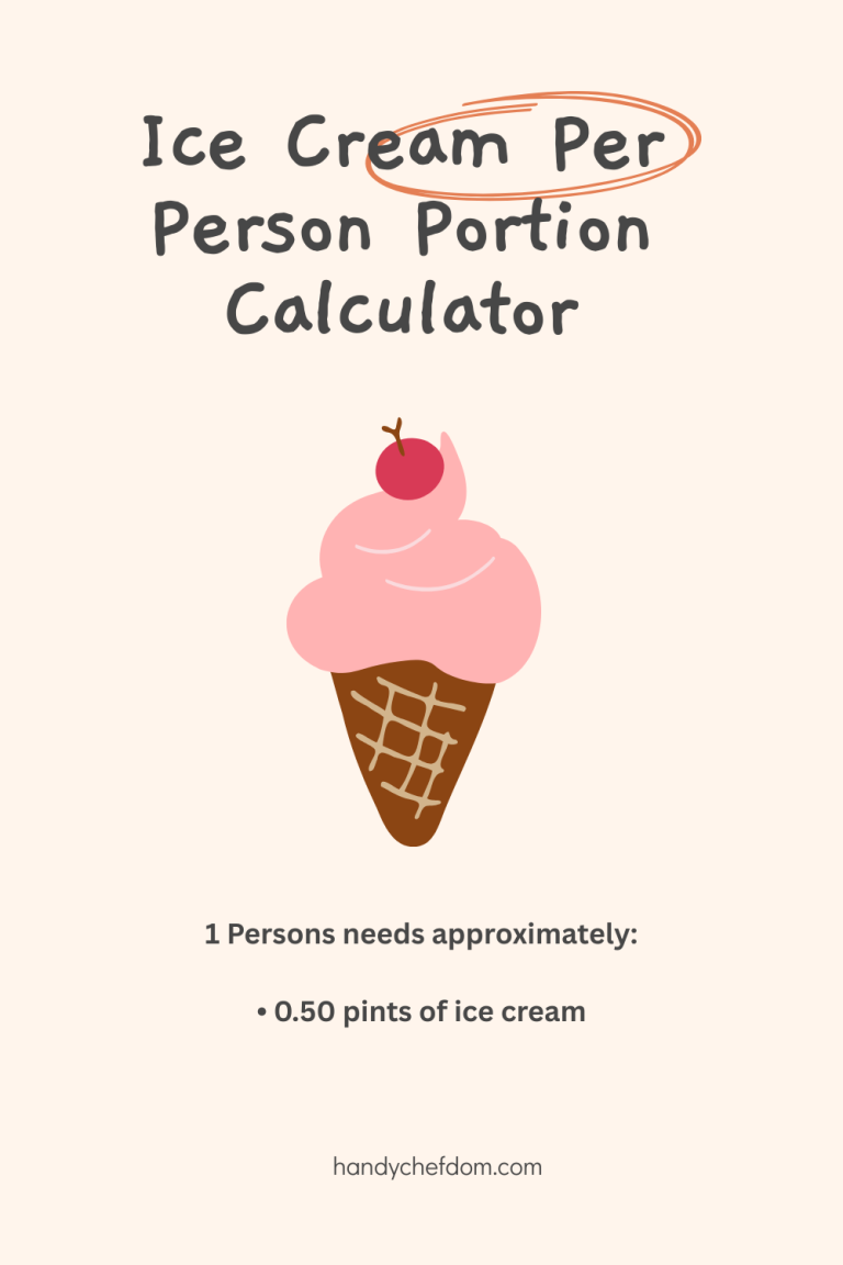 How Much Ice Cream Per Person Portion Calculator - Handy Chefdom