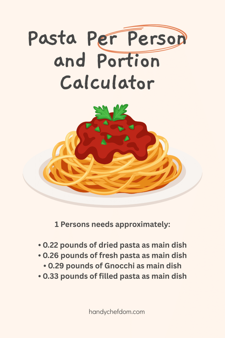 Pasta Per Person and Portion Calculator - Handy Chefdom