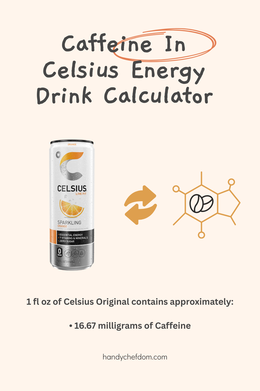 Caffeine In Celsius Energy Drink Calculator - Handy Chefdom