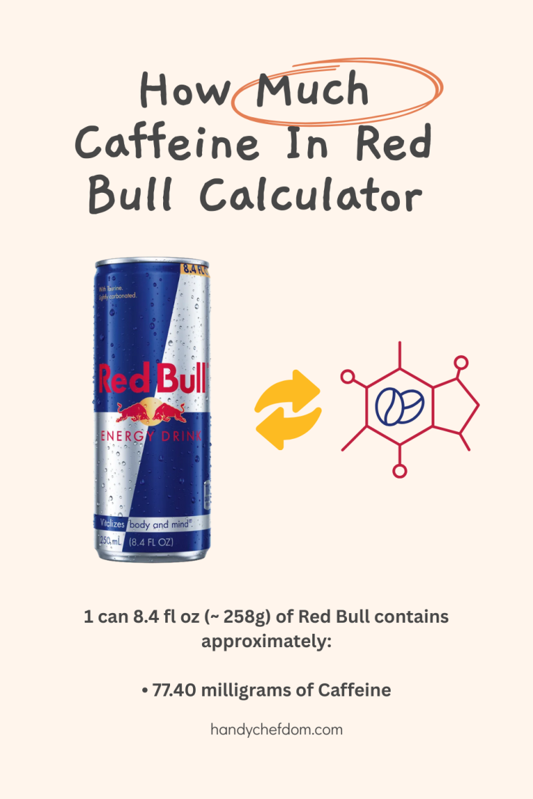 How Much Caffeine In Red Bull Calculator - Handy Chefdom